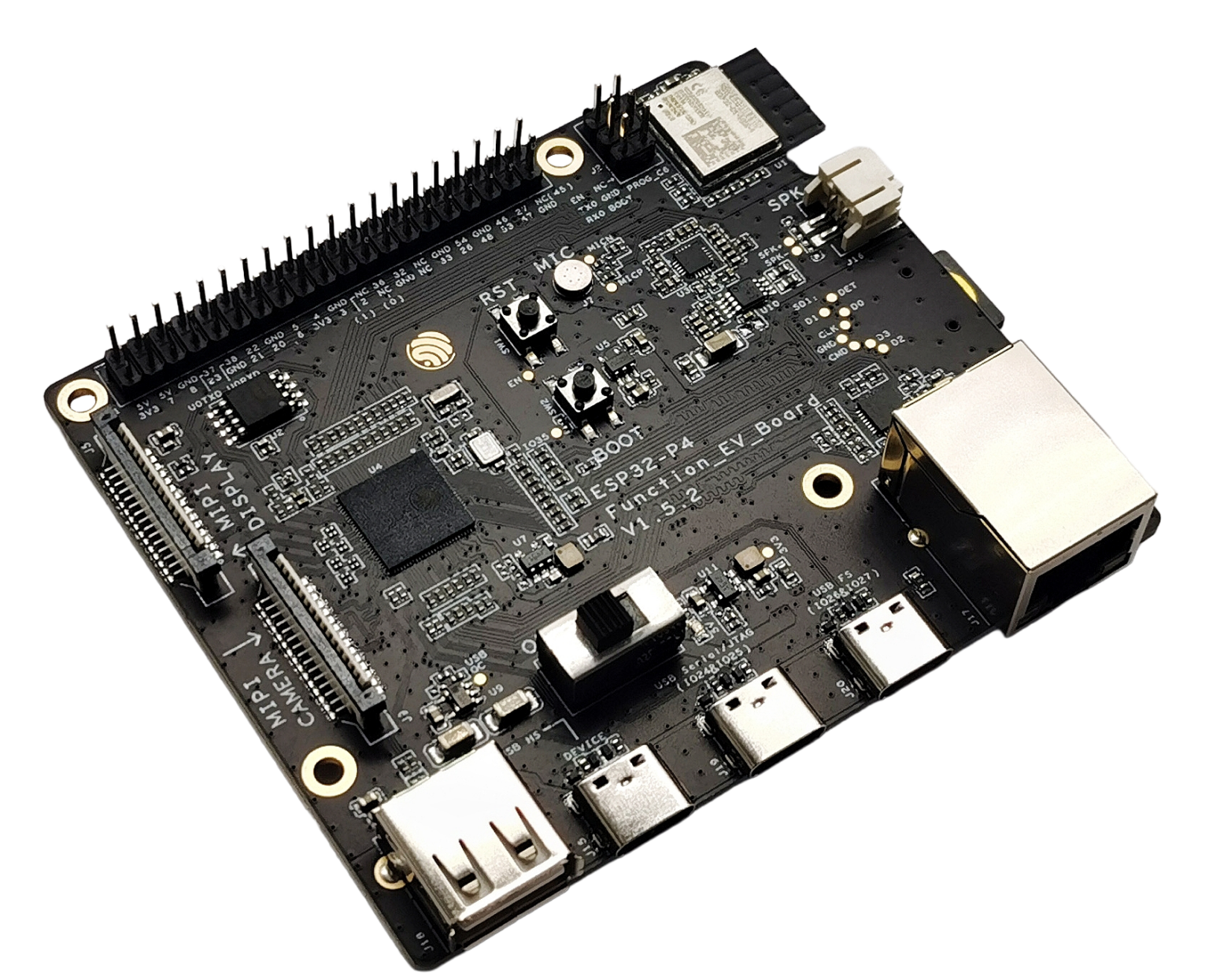 ESP32-P4-Function-EV-Board v1.5.2 – Pinout & GPIO Guide (J1 Header, USB ...